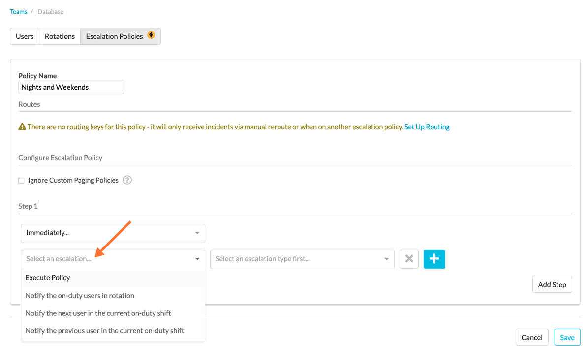 Set Up Team Escalation Policies | VictorOps Knowledge Base