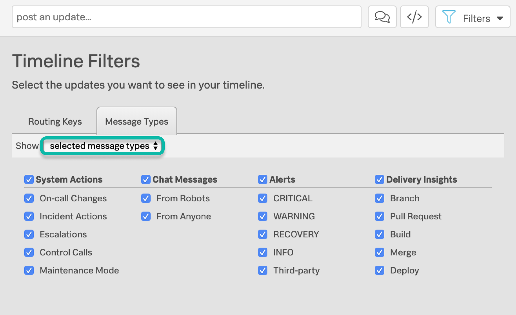 Filtering Options | VictorOps Filtering Options | VictorOps