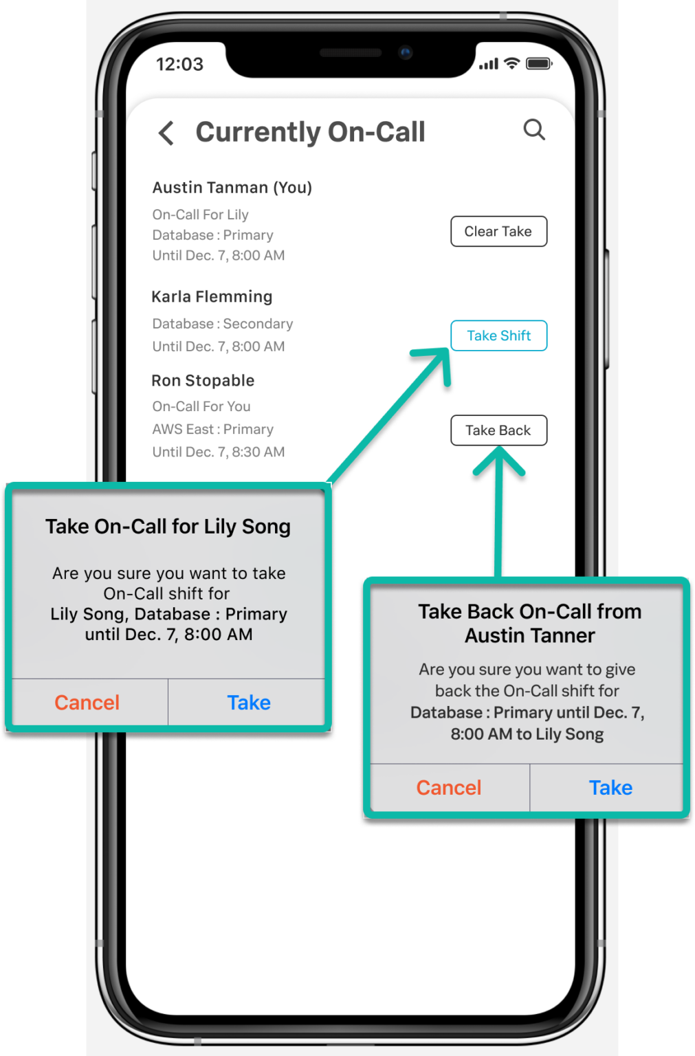 Mobile App - Schedule & Scheduled Overrides | Splunk On-Call Software